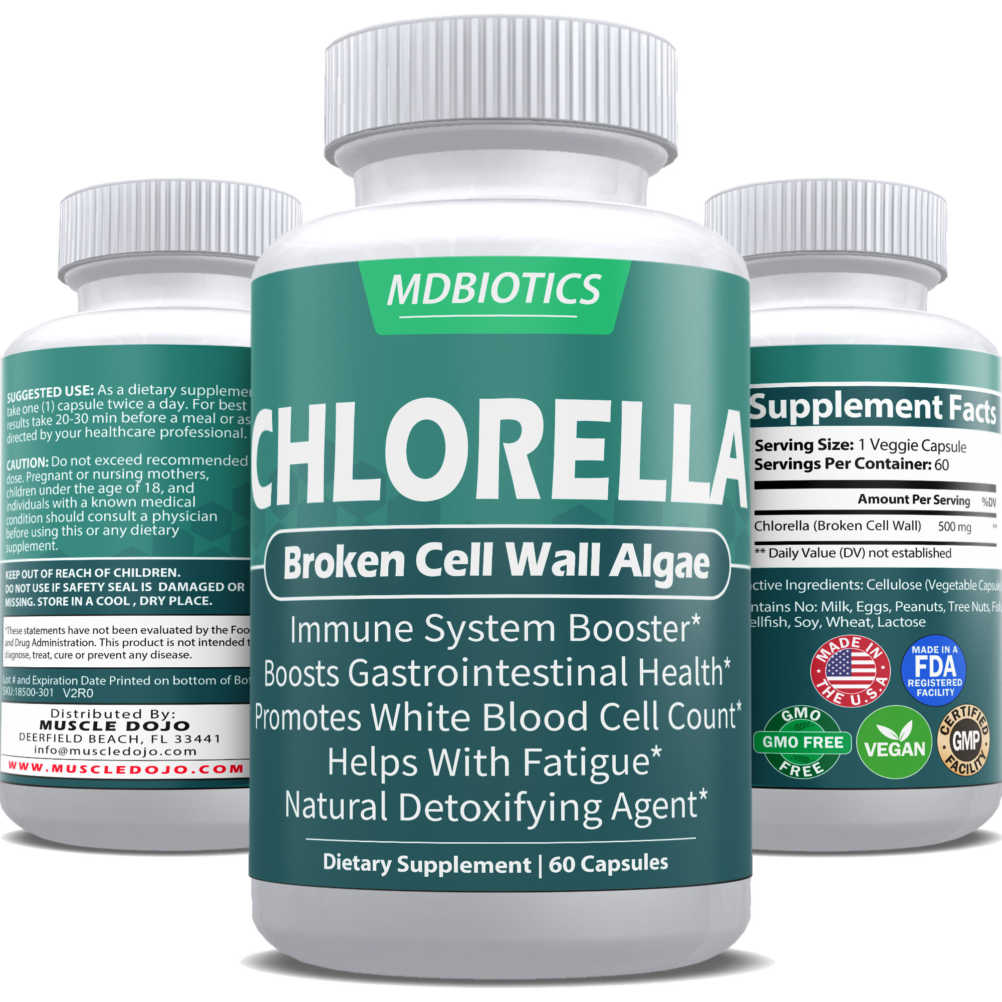 Pure Chlorella 1000 MG – Supports Immune & Gastrointestinal Systems ...
